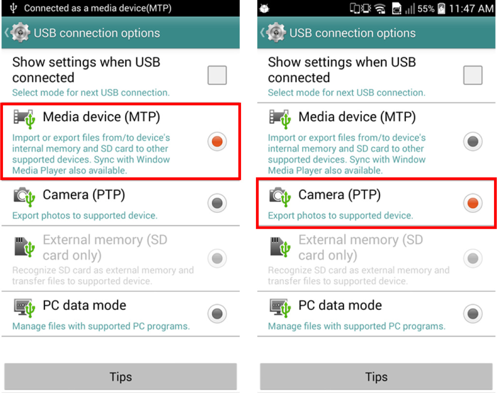 Solving USB connection problem – Mobizen Recorder Support